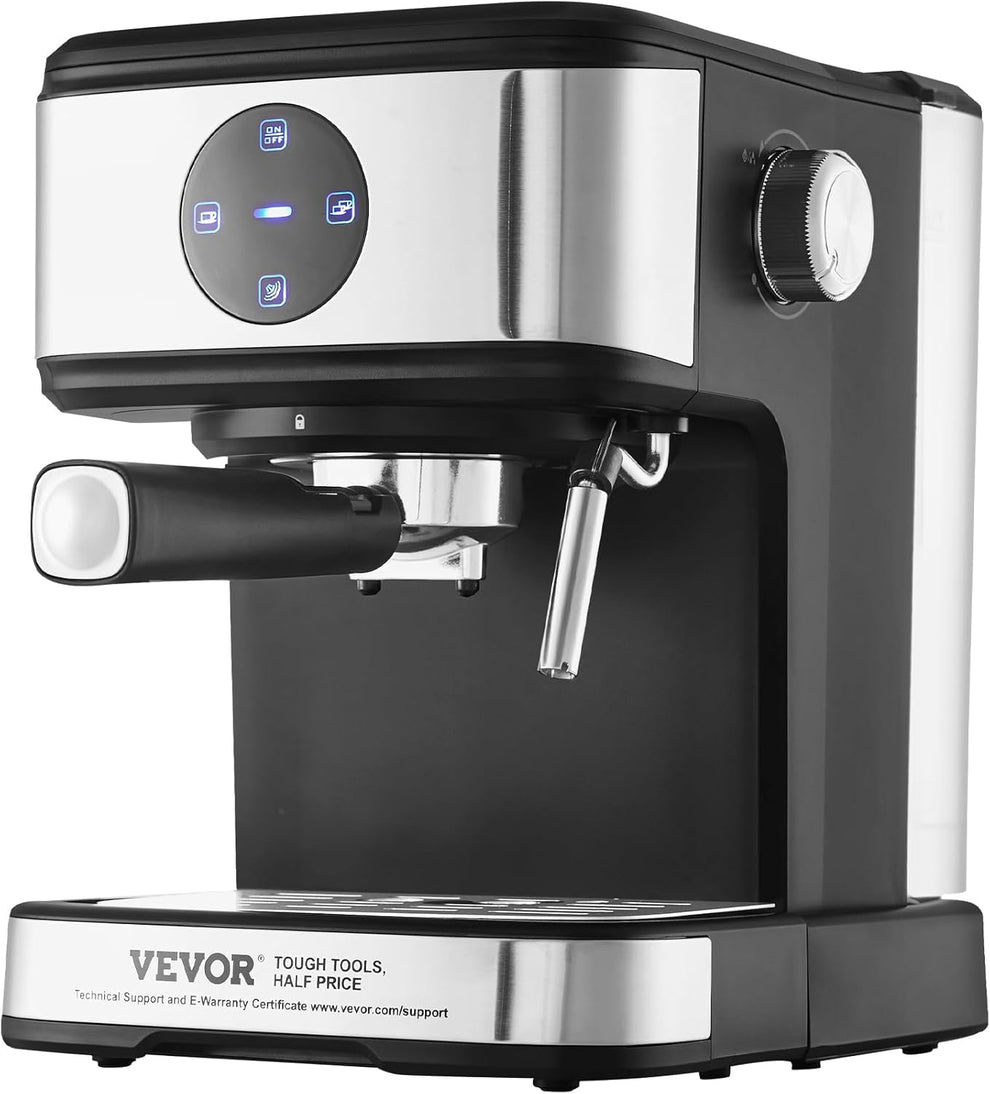 MAQUINA DE CAFE EXPRESO VEVOR 15 BARES CON ESPUMADOR DE LECHE DIGITAL. – Impomax